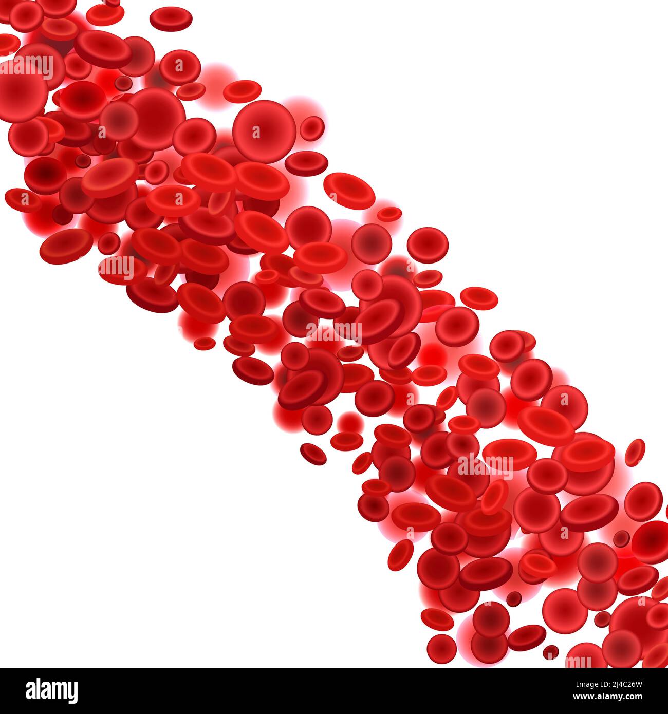 Blood cells flow. Red and medicine, biology medical, human health ...