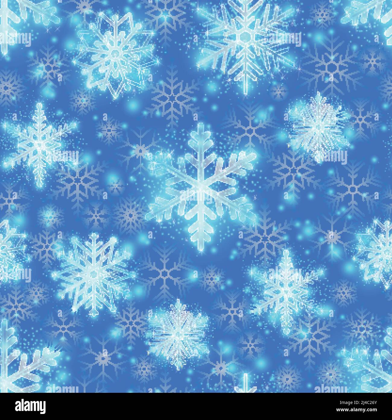 Christmas glitter background with snowflakes. Winter pattern, seamless ...