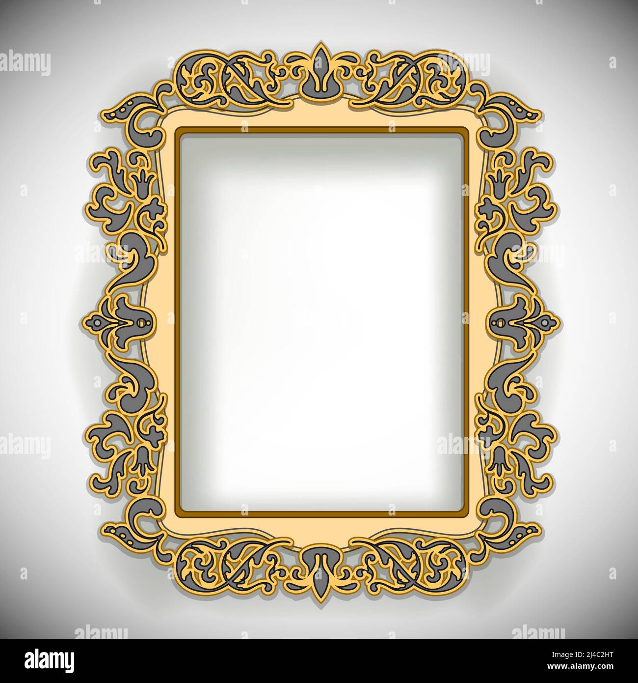 Ornate White Frame Vector