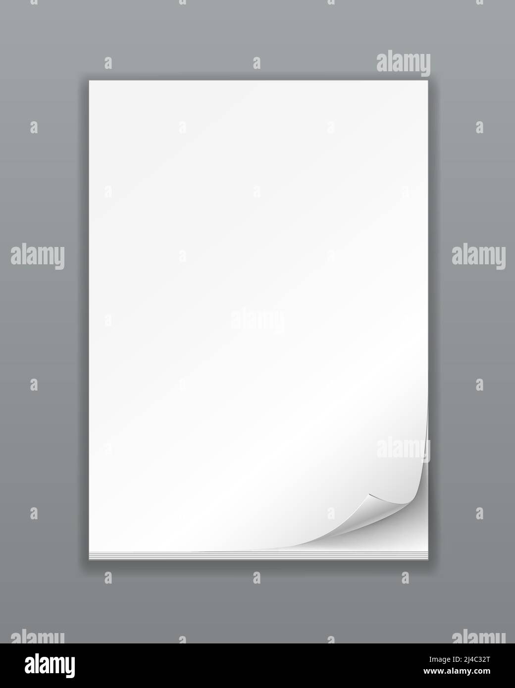 Vector Empty Paper Stack on white background Stock Vector Image & Art ...