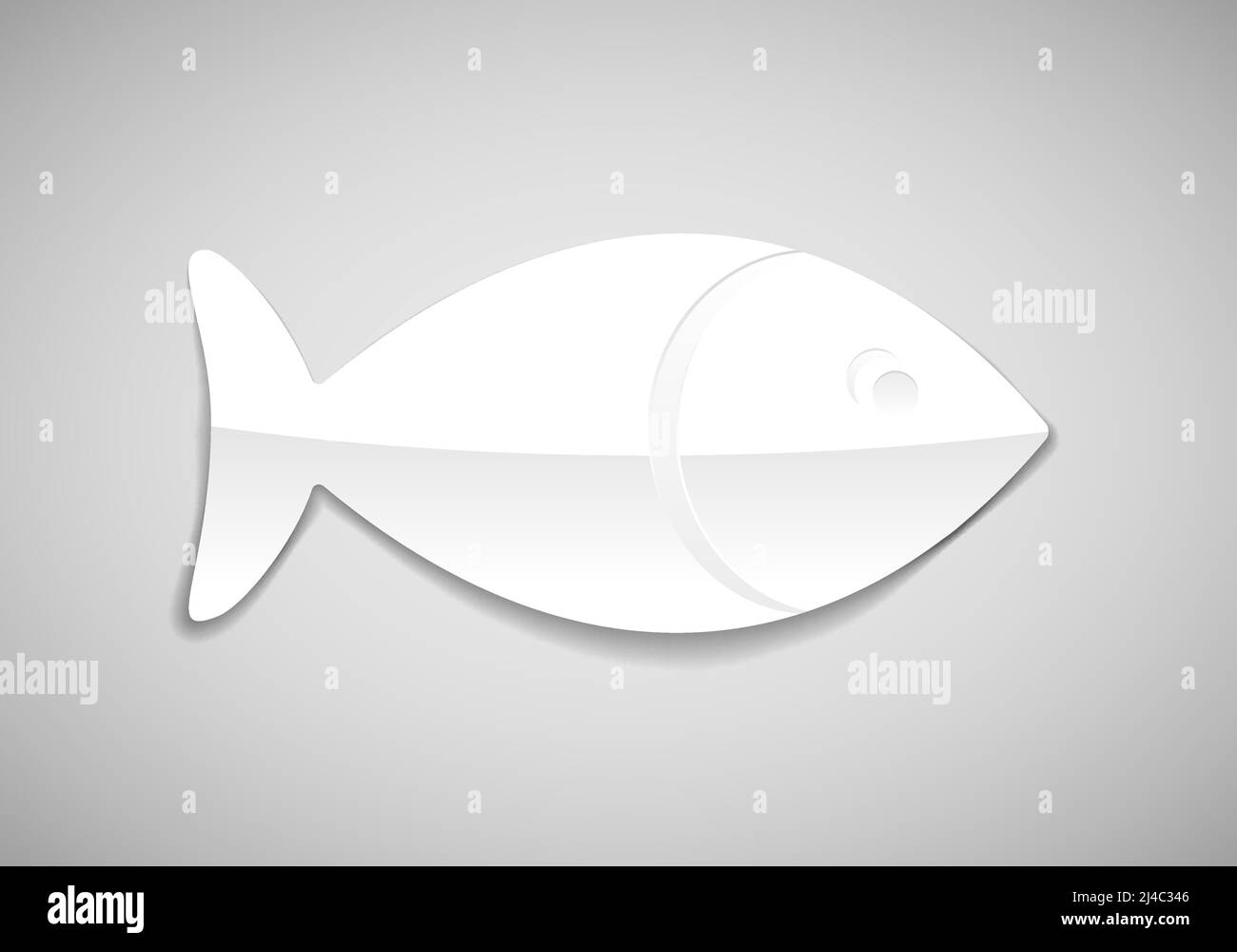 vector simple fish icon in paper style Stock Vector Image & Art - Alamy