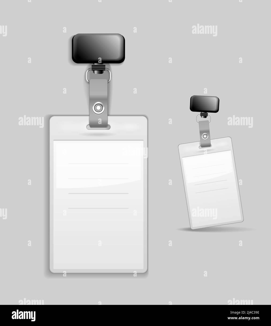 Blank identification card Badge ID template Vector Illustration Stock ...