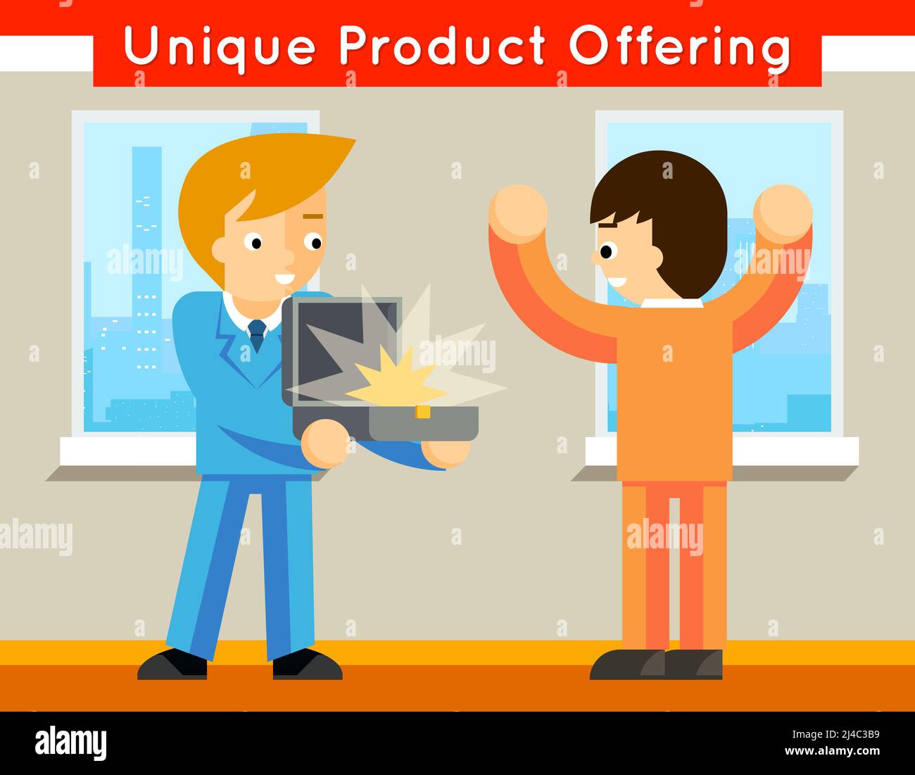 Unique product offering. Sale and offer, promotion and buy, special ...