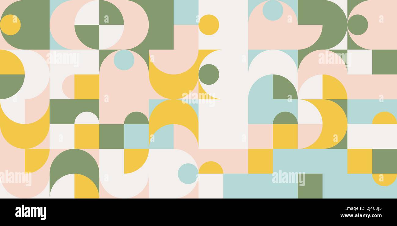 Scandi Art collage graphics pattern made with vector abstract forms and ...