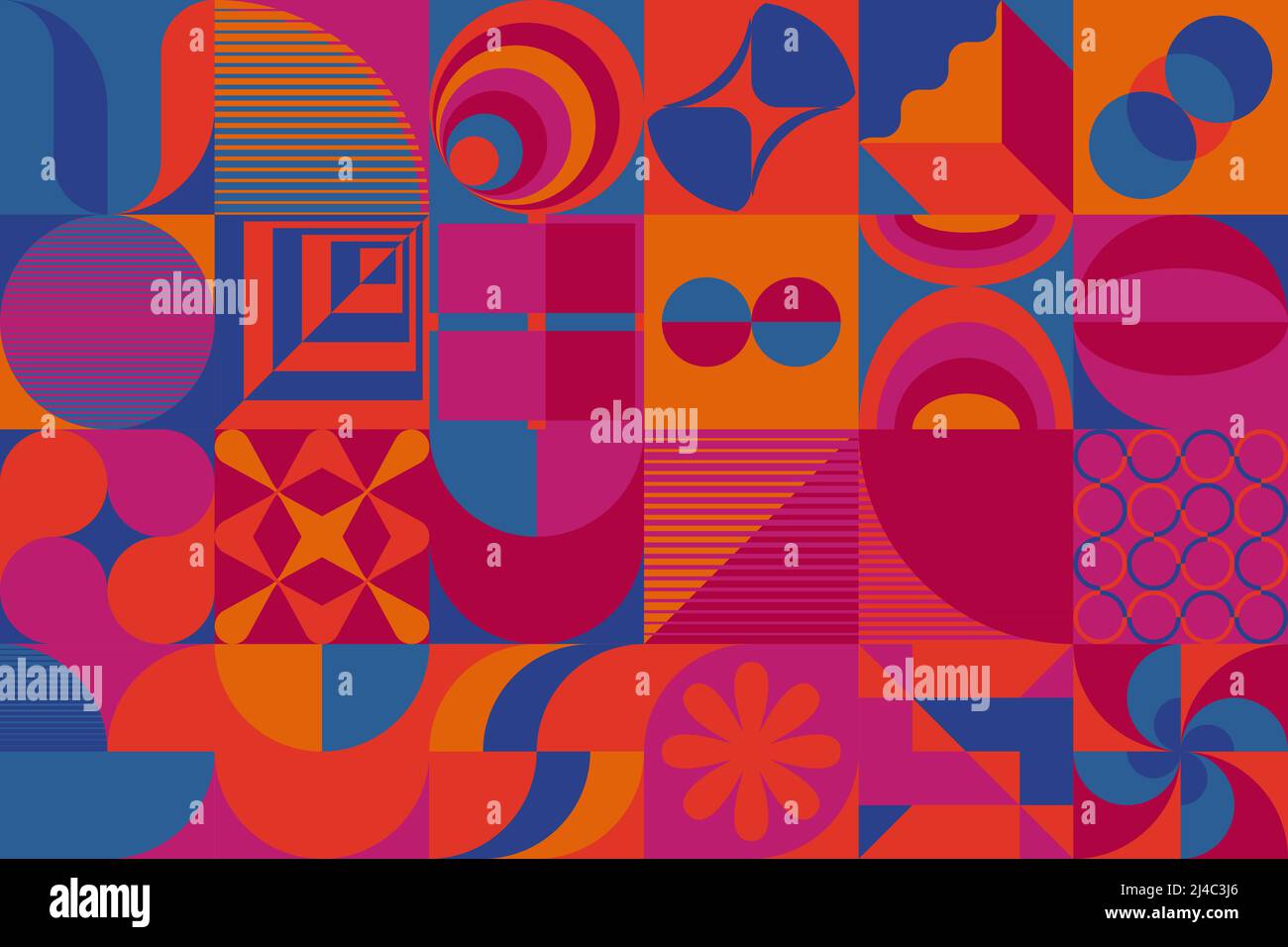 Abstract pattern graphics design inspired by modernism aesthetics arts ...