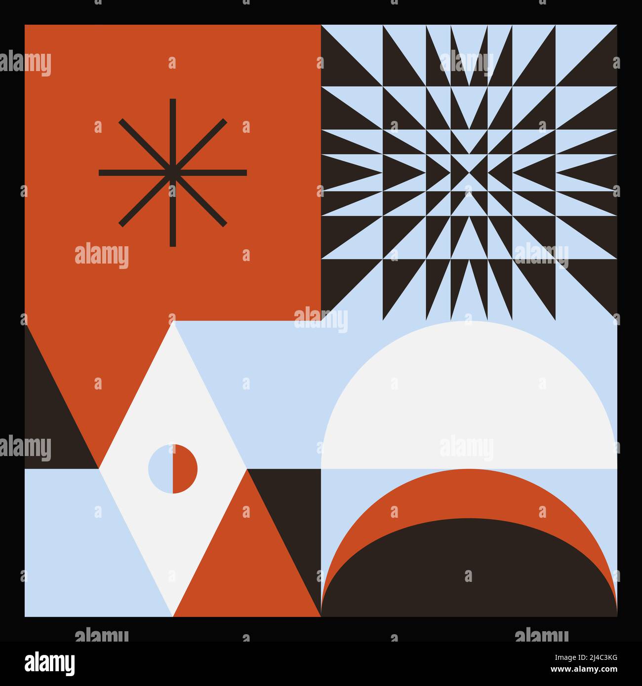 Brutalist Art inspired vector pattern artwork made with abstract ...