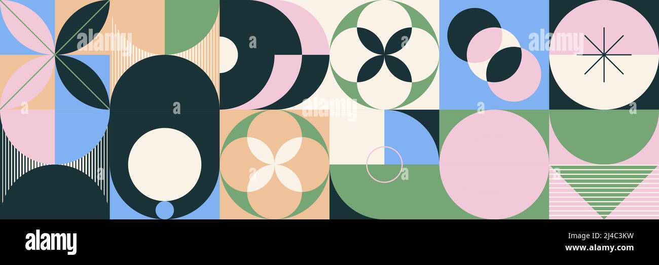 Geometric abstract vector pattern artwork made with various geometry ...