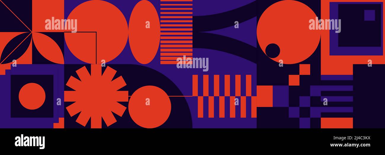 Brutalist Art inspired vector pattern artwork made with abstract ...