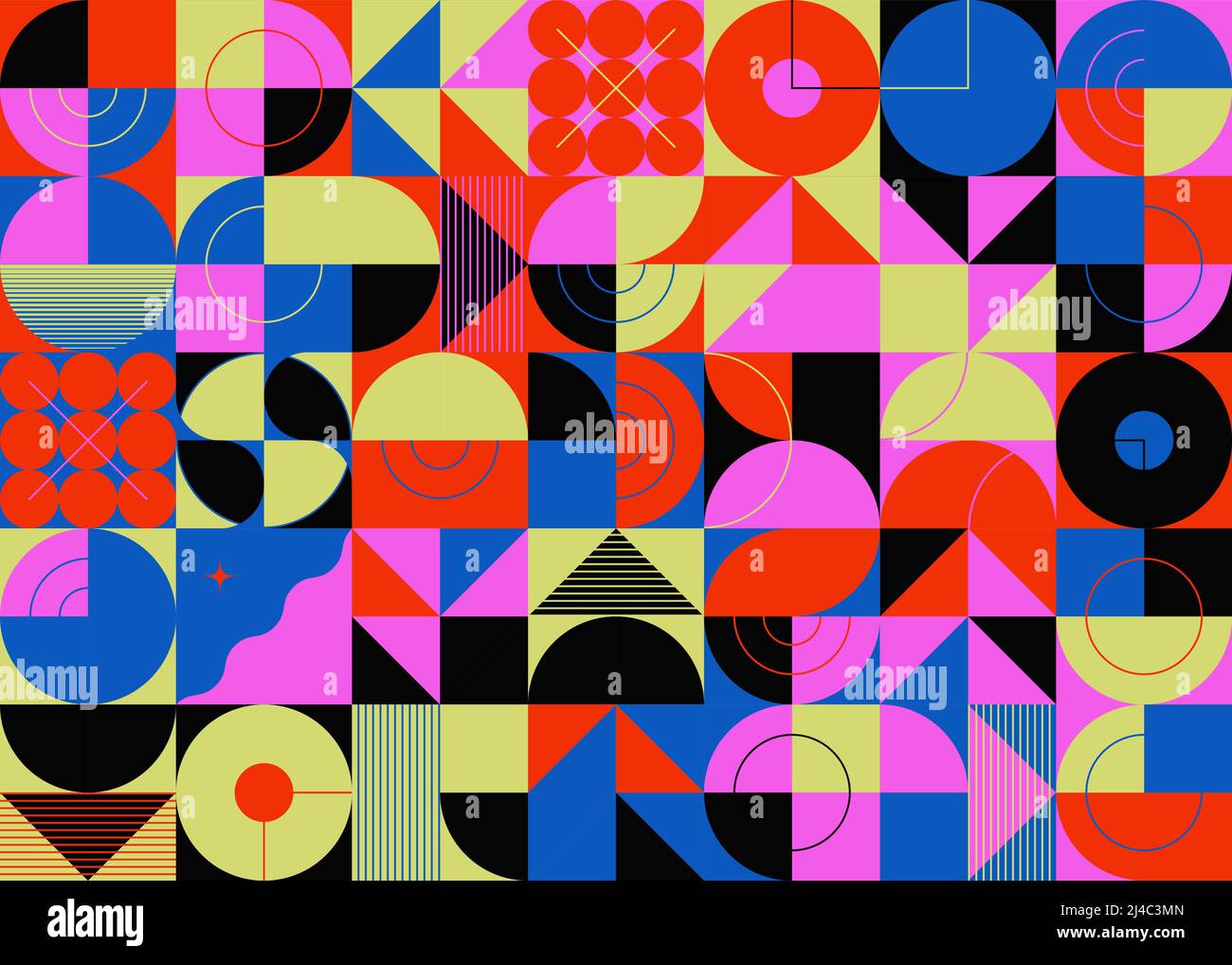 Neon colored abstract vector pattern artwork made with various ...