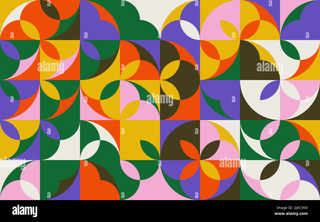 Neo-Geo vector pattern graphics artwork inspired by abstract modernist ...