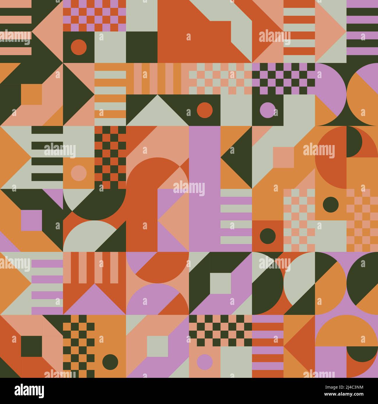 Digital collage graphics pattern made with vector abstract forms and ...