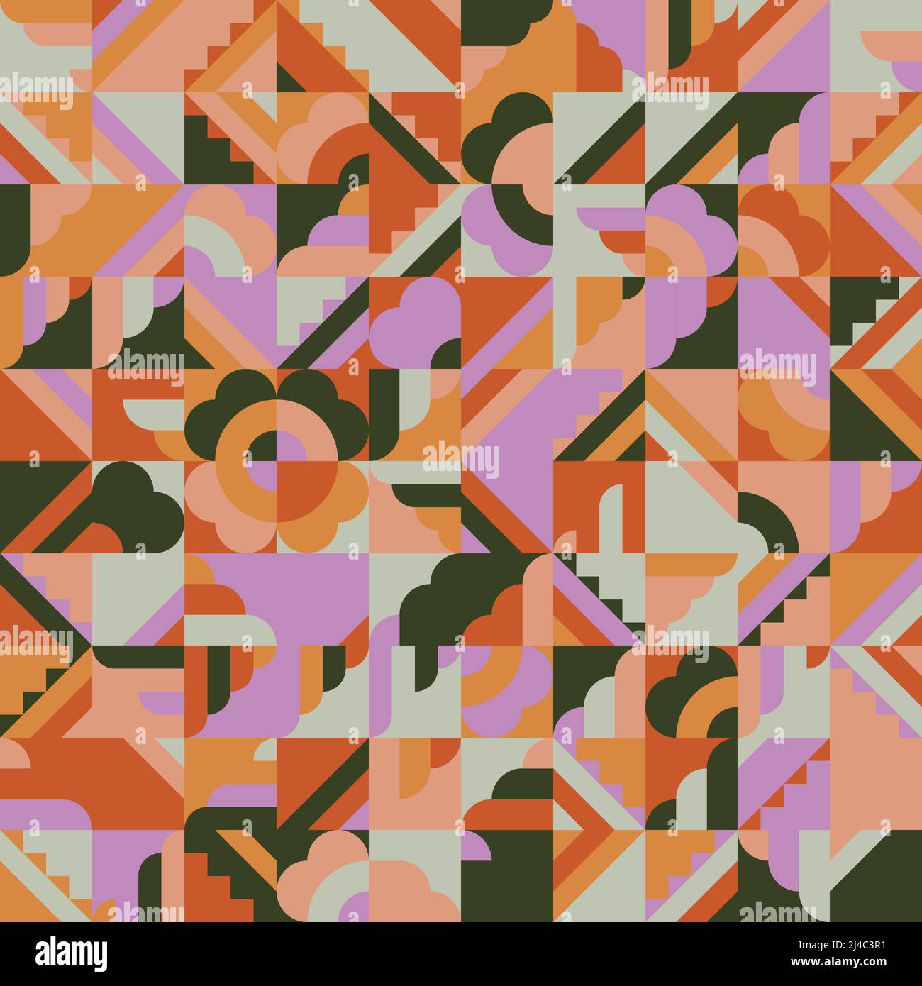 Abstract vector pattern artwork made with various geometry shapes and ...