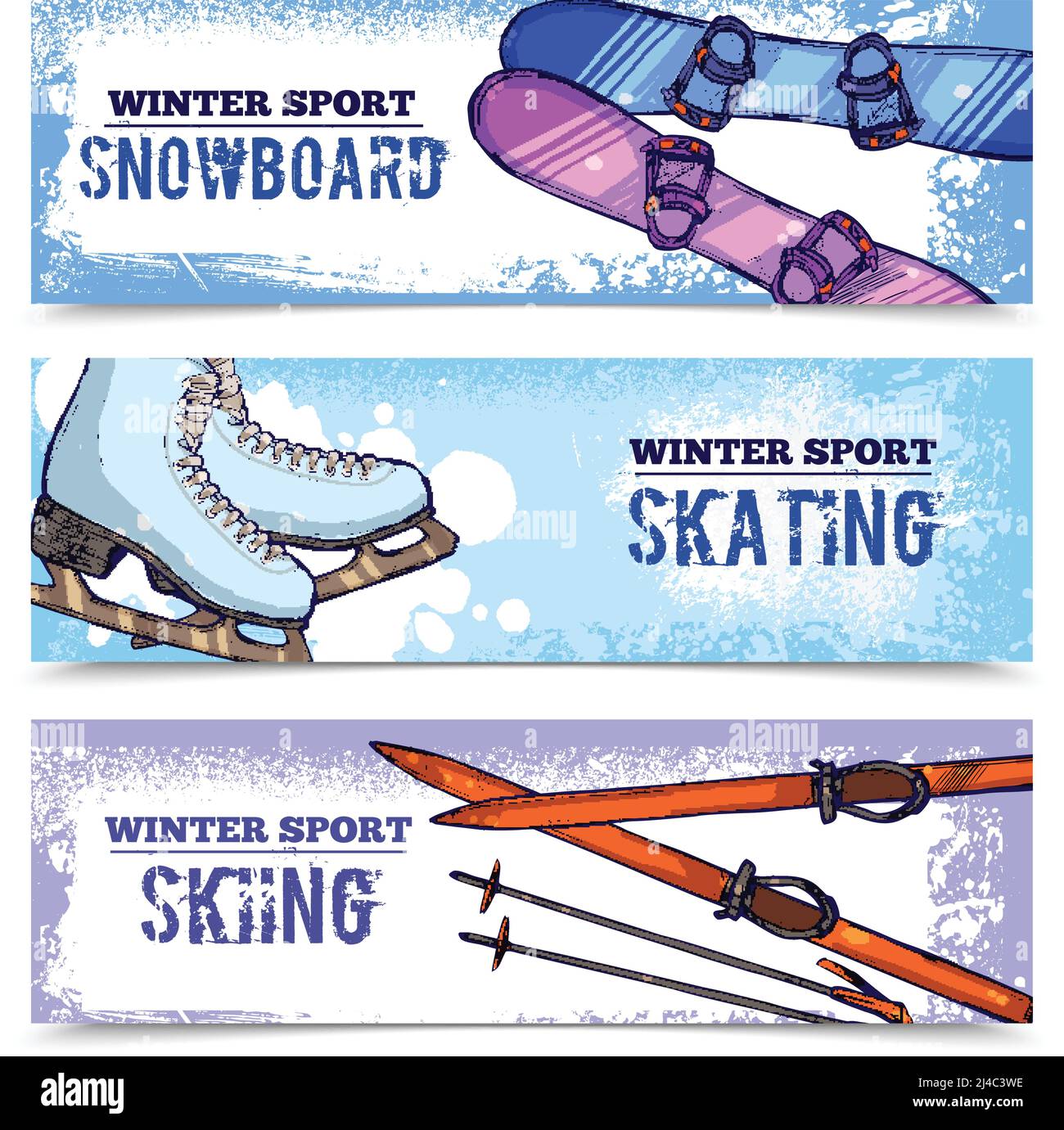 Snow skiing sketch High Resolution Stock Photography and Images - Alamy