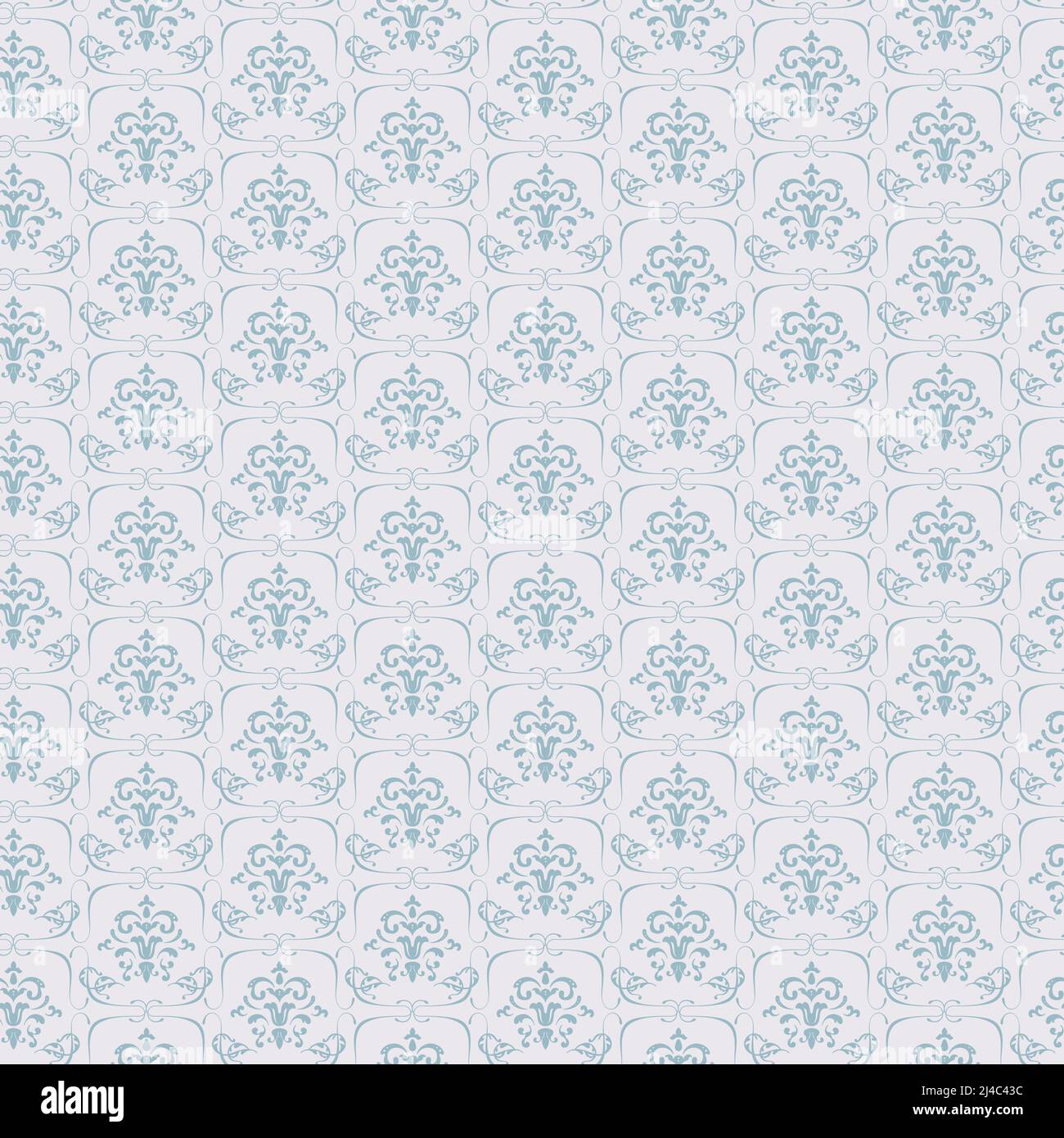 Vector Blue Seamless wallpaper pattern on light background. EPS10 ...