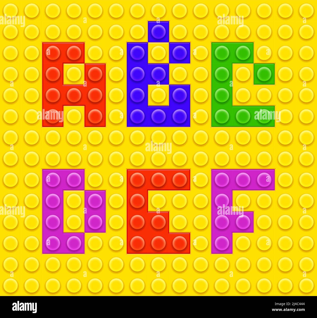 Vector Children lego brick toy alphabet, part 1. EPS10 opacity Stock ...