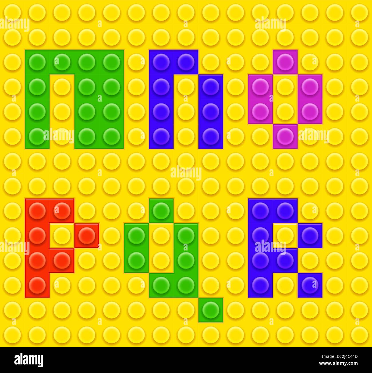 Vector Children lego brick toy alphabet, part 3. EPS10 opacity Stock ...