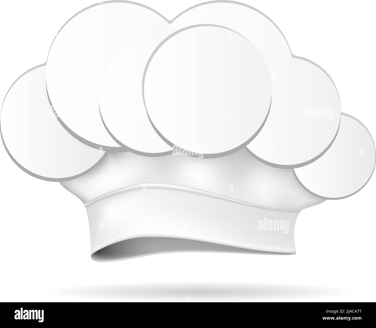 Vector Chef Hat isolated on white illustration. EPS10 opacity. Editable ...