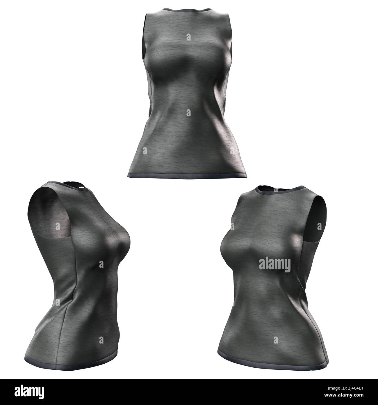 Female Isolated T-Shirt Casual Clothing, 3D Illustration, 3D Rendering ...