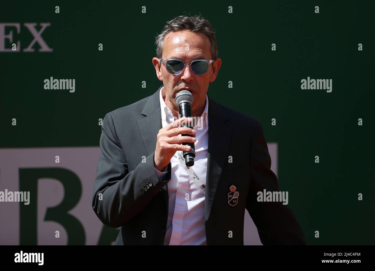 Tennis journalist Benoit Maylin during day 4 of the Rolex Monte-Carlo ...