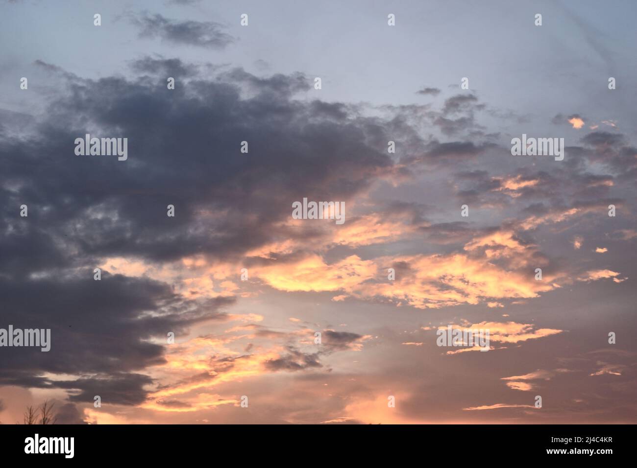 Sunset Gold Blue And Gold