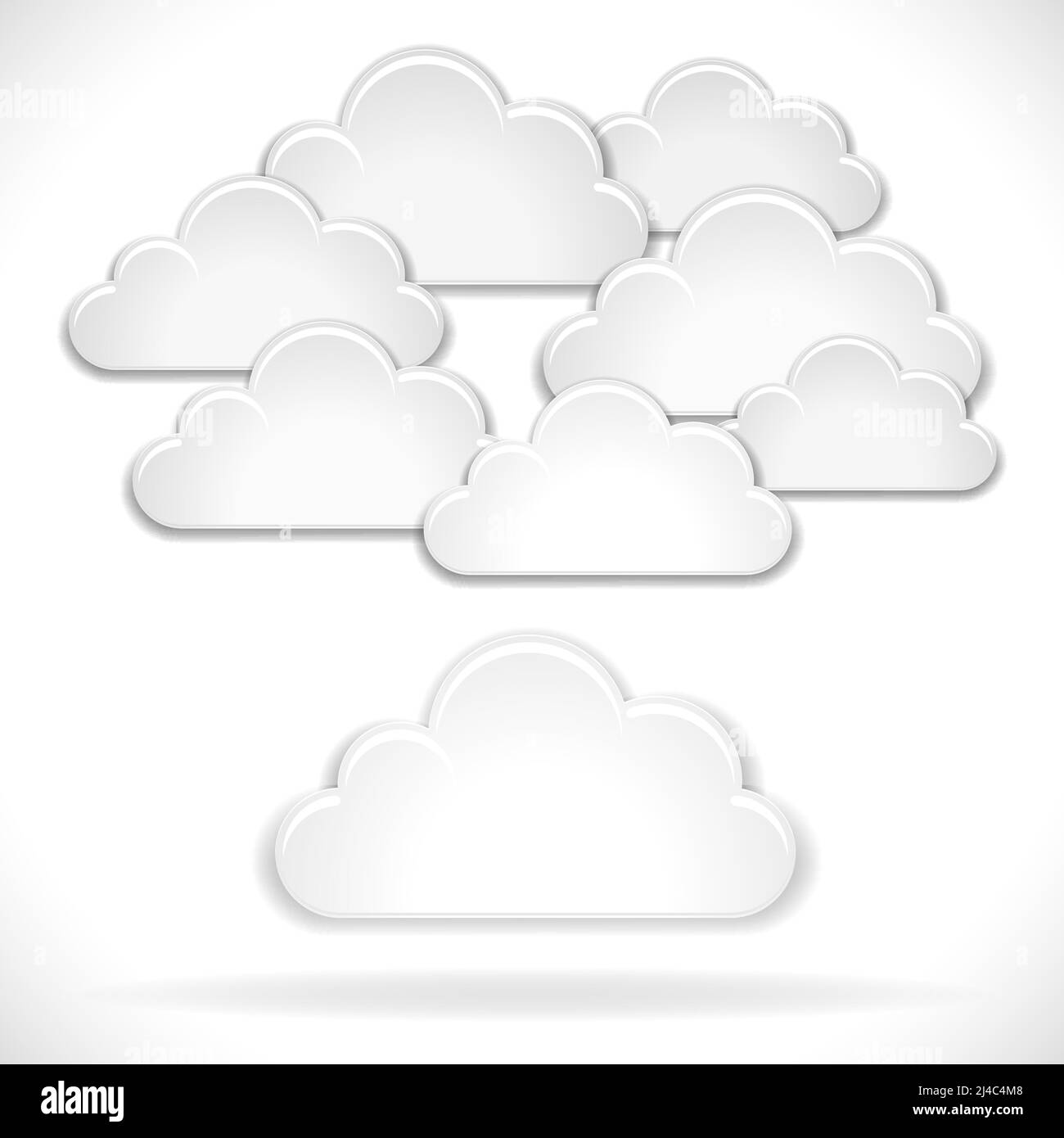 Vector White Clouds isolated on white background. EPS10 opacity ...