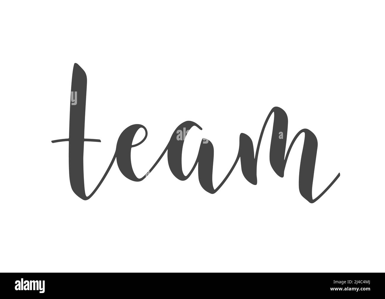 Vector Stock Illustration. Handwritten Lettering of Team. Template for ...