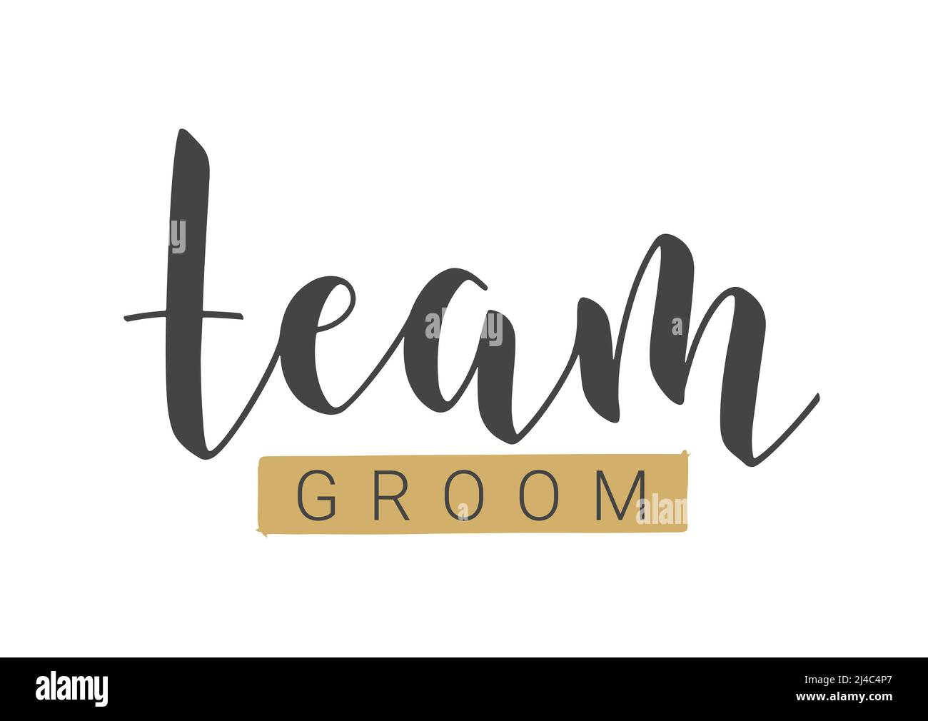 Vector Stock Illustration. Handwritten Lettering of Team Groom ...