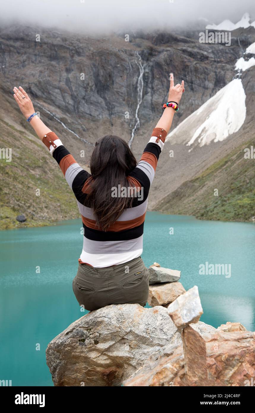 Humantay Lake Cusco Region peru Stock Photo - Alamy