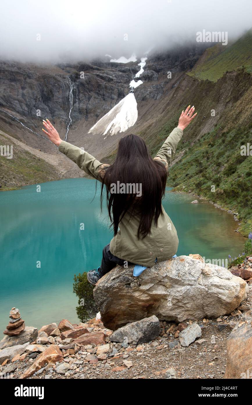 Humantay Lake Cusco Region peru Stock Photo - Alamy
