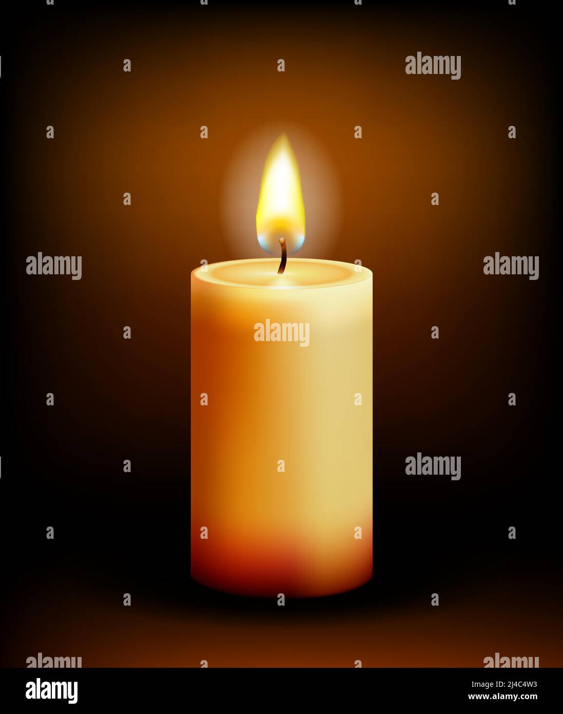 Vector Church candle light on black background Stock Vector Image & Art ...