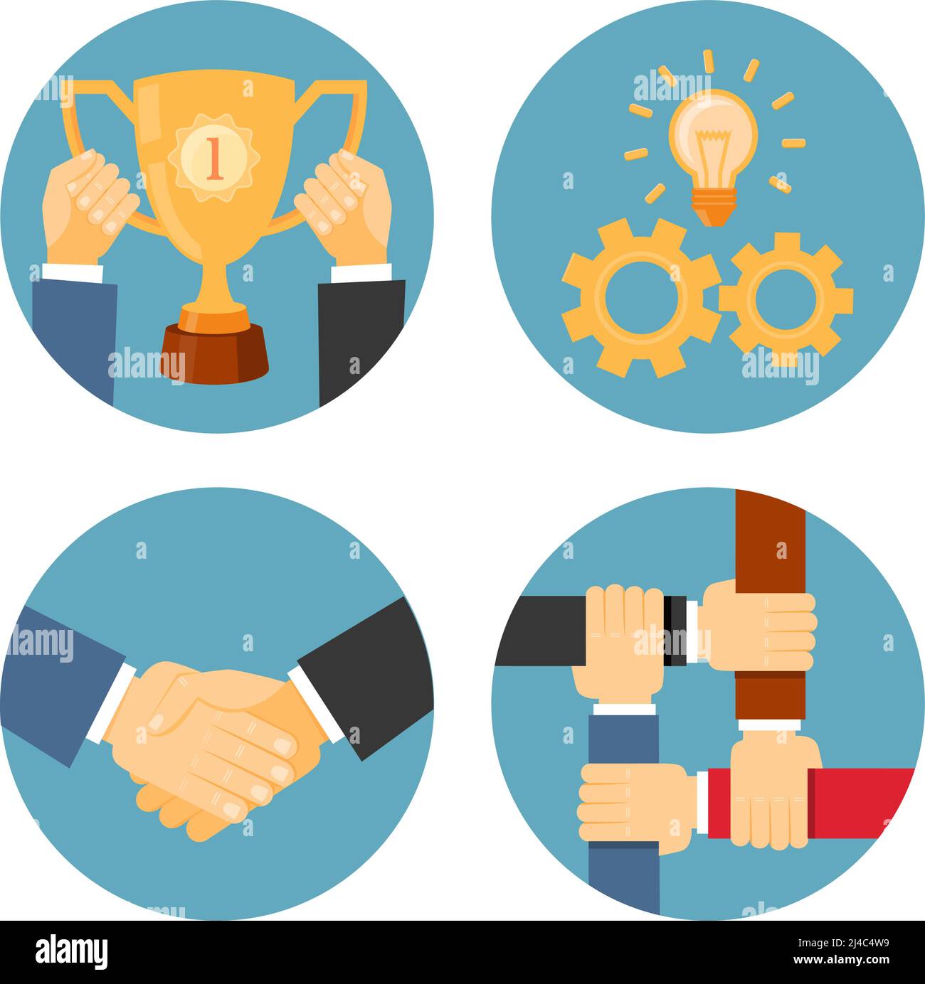 Mutual collaboration vector vectors hi-res stock photography and images ...