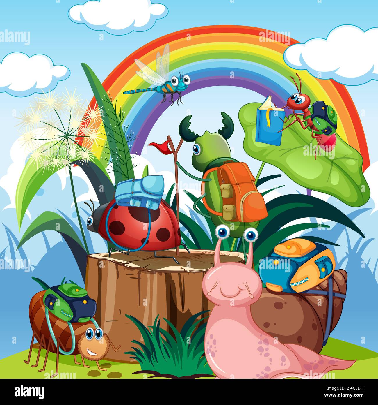 Cartoon insects hi-res stock photography and images - Alamy