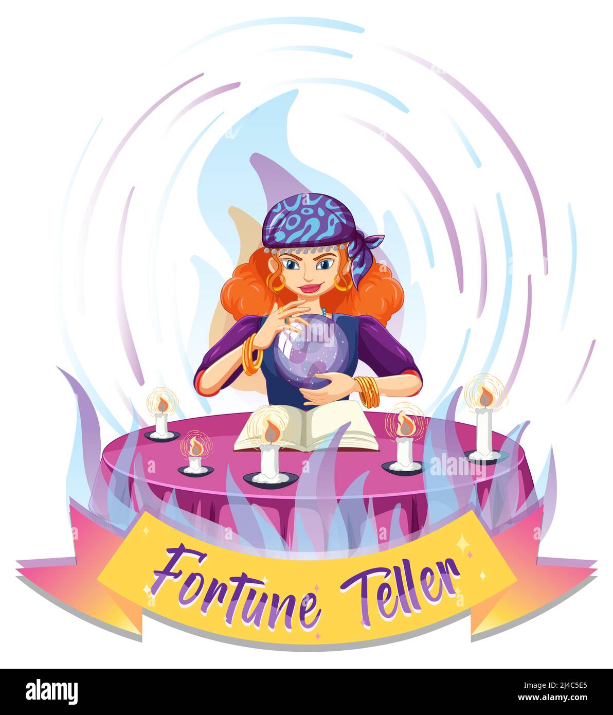 Female fortune teller reading Cut Out Stock Images & Pictures - Alamy