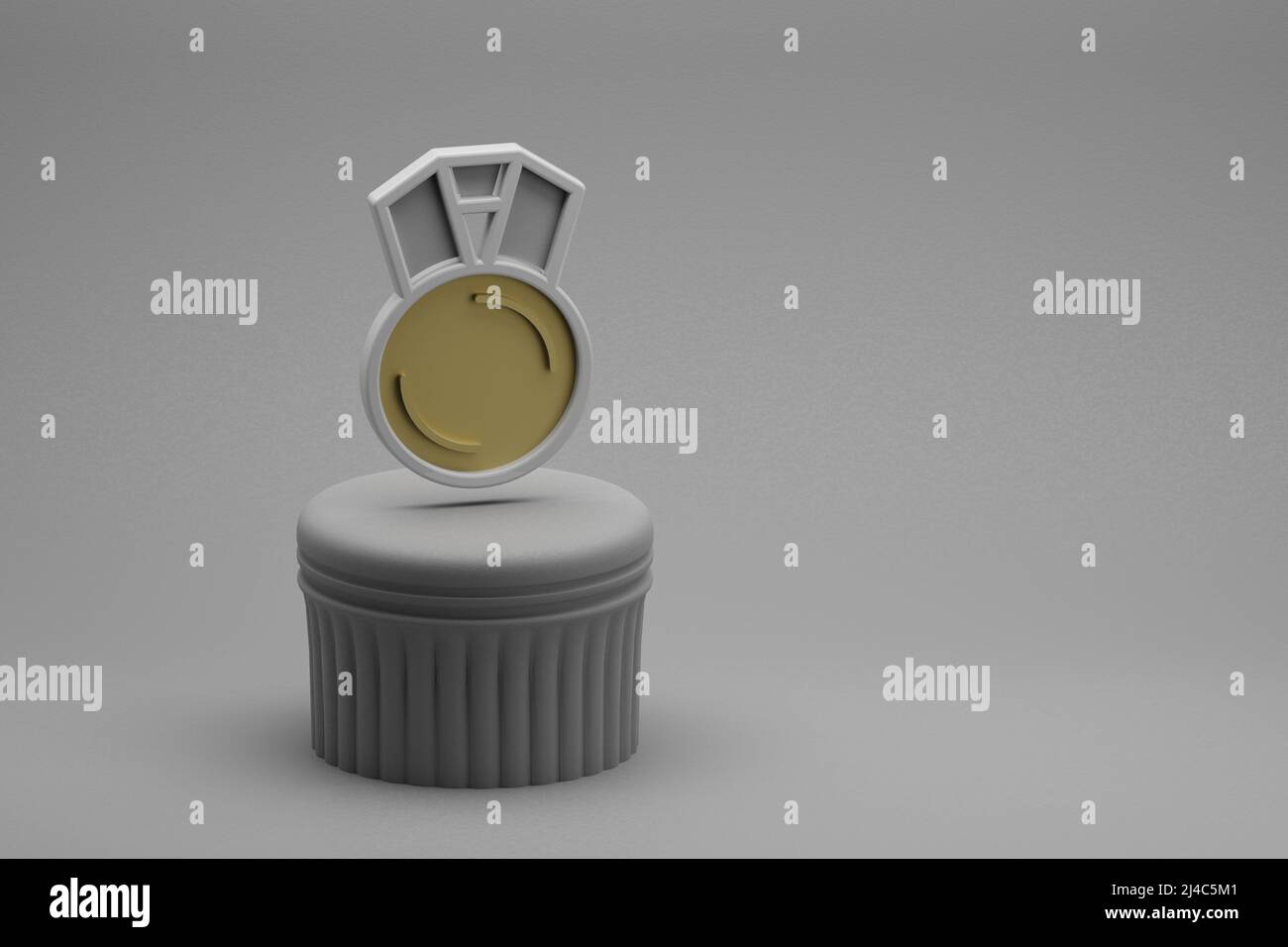 Beautiful abstract illustrations medal symbol icons on a column and ...