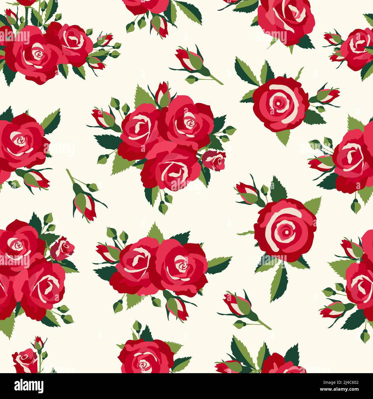 Vintage roses pattern hi-res stock photography and images - Alamy