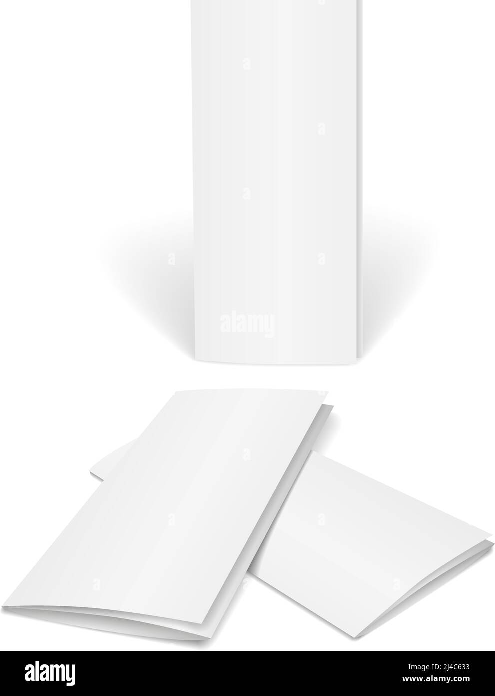 blank vector brochure template on white background for design Stock ...