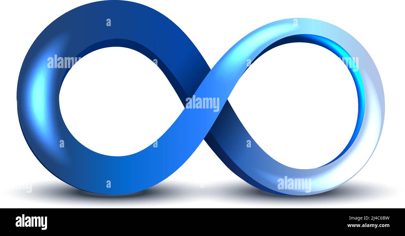 Vector Blue Infinity Symbol on white background Stock Vector Image ...