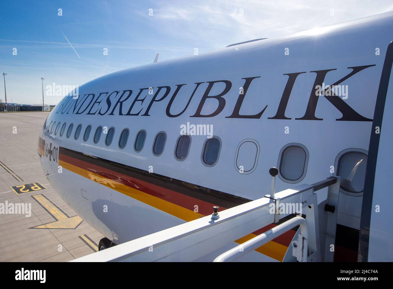 Berlin, Germany. 12th Apr, 2022. The German government aircraft "Konrad ...