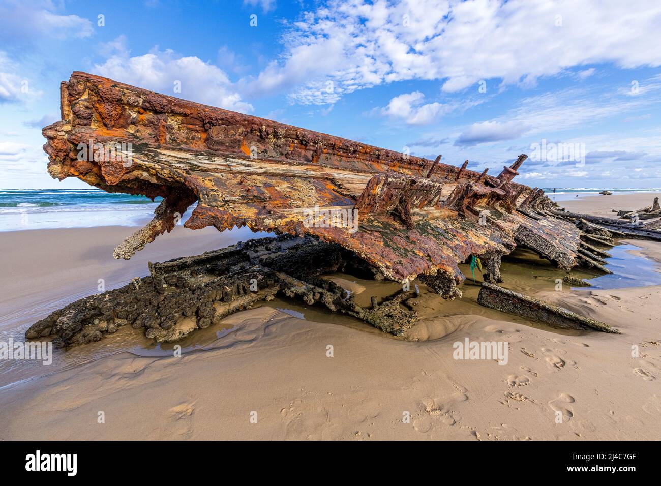 Shipwreck beach wooden ocean hi-res stock photography and images - Alamy