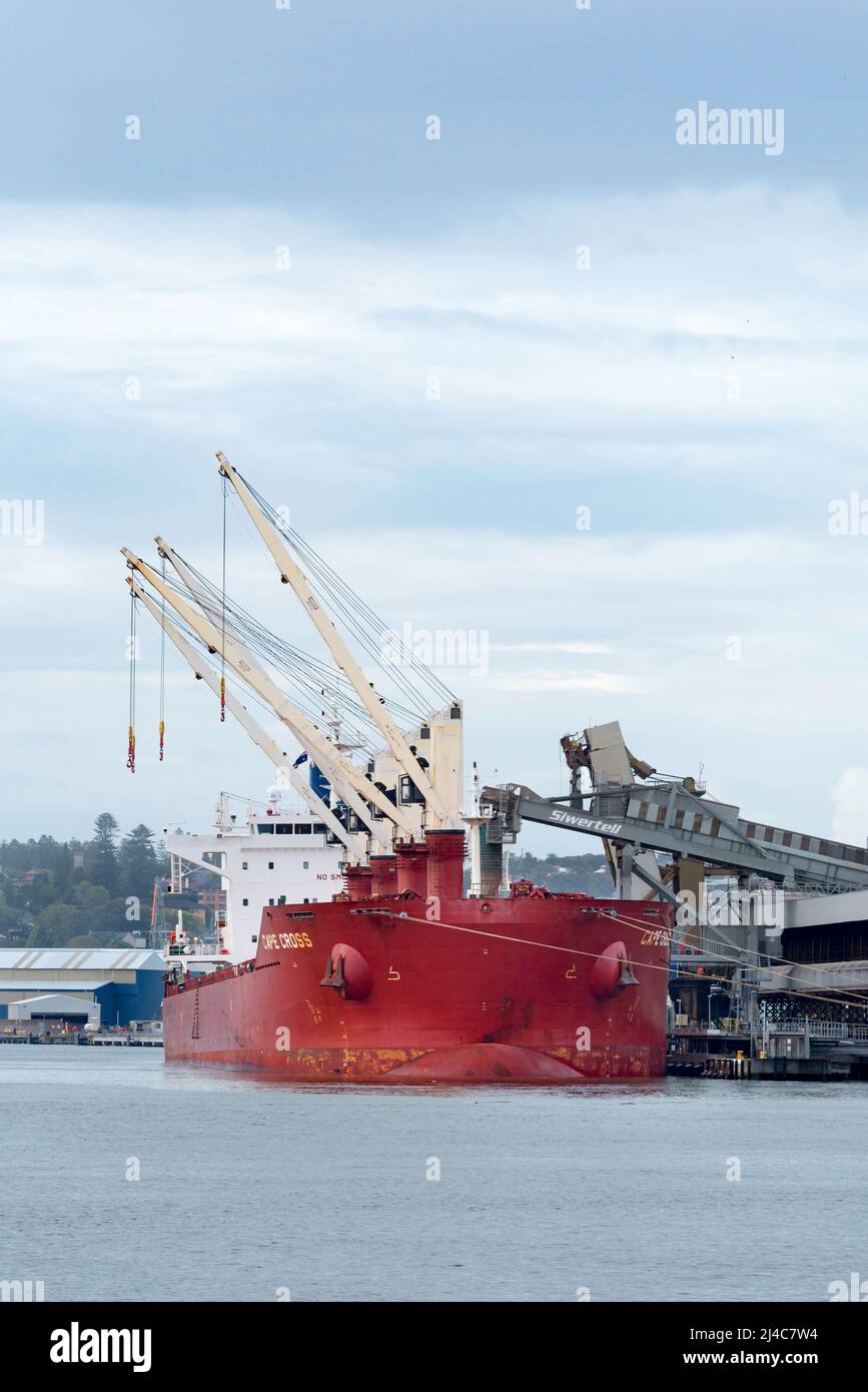 UK registered bulk cargo carrier, Cape Cross, moored at Newcastle Agri ...