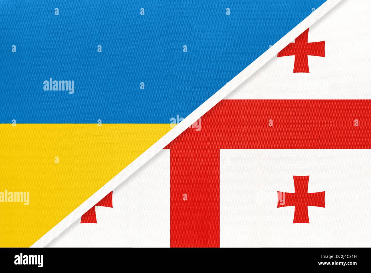 Ukraine and Georgia, symbol of country. Ukrainian vs Georgian national ...