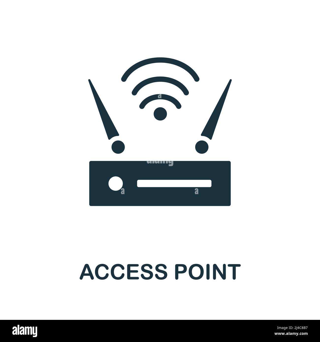 Access Point flat icon. Colored element sign from networking collection ...