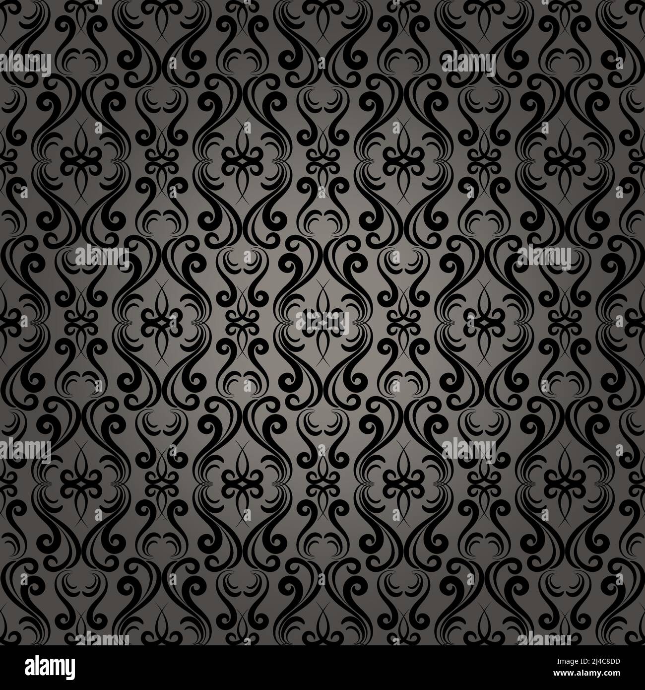 Beautiful Damask Baroque Seamless Pattern Background for Wallpaper in ...