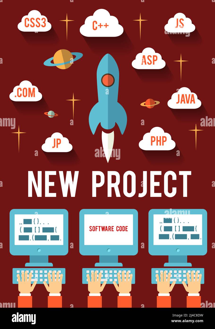 Typing code vector vectors hi-res stock photography and images - Alamy