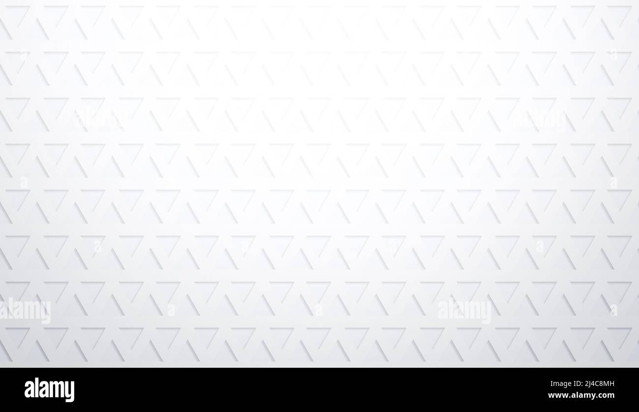 Light gray triangles with paper cut out effect on white background with ...
