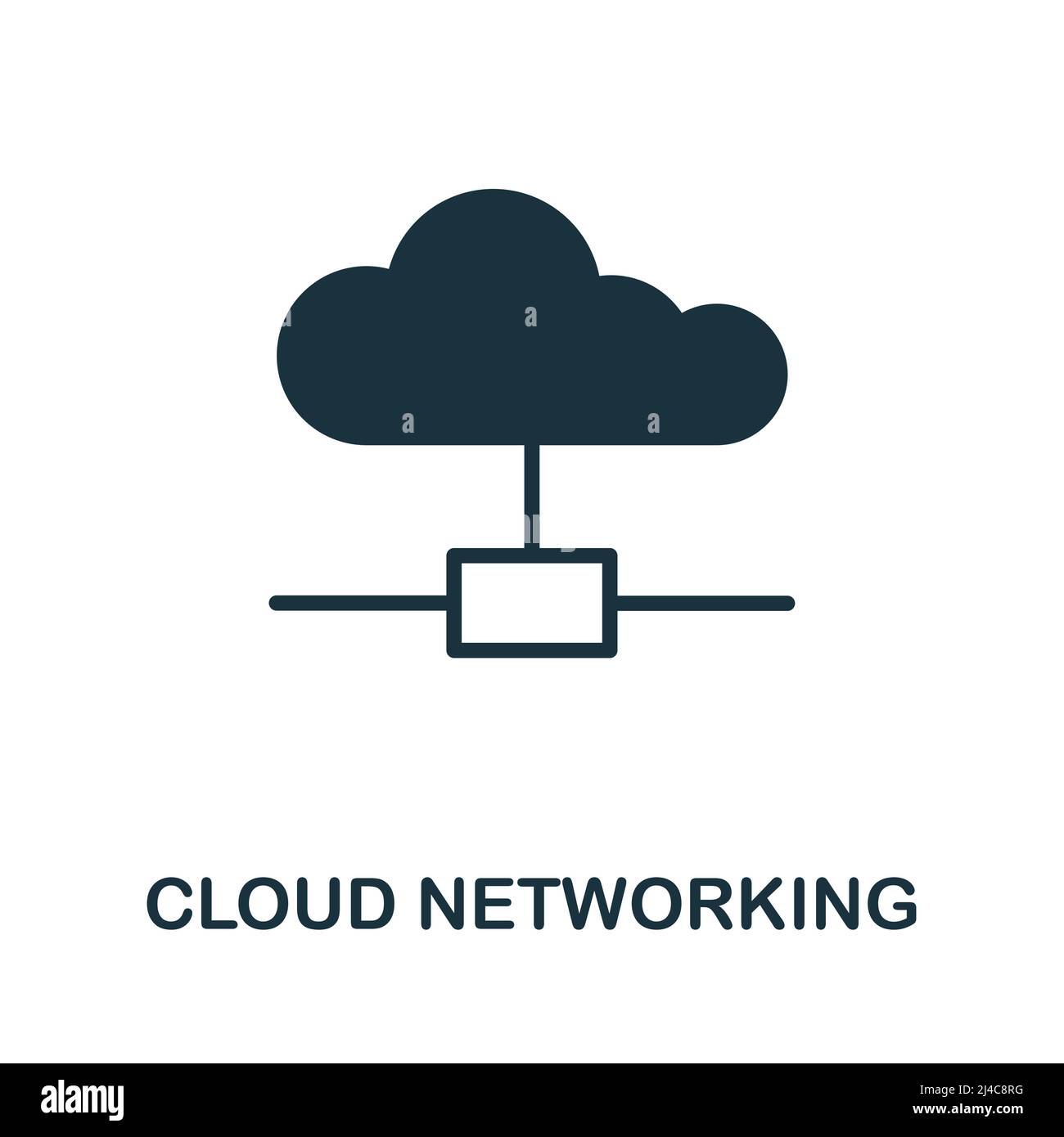 Cloud Networking flat icon. Colored element sign from networking ...
