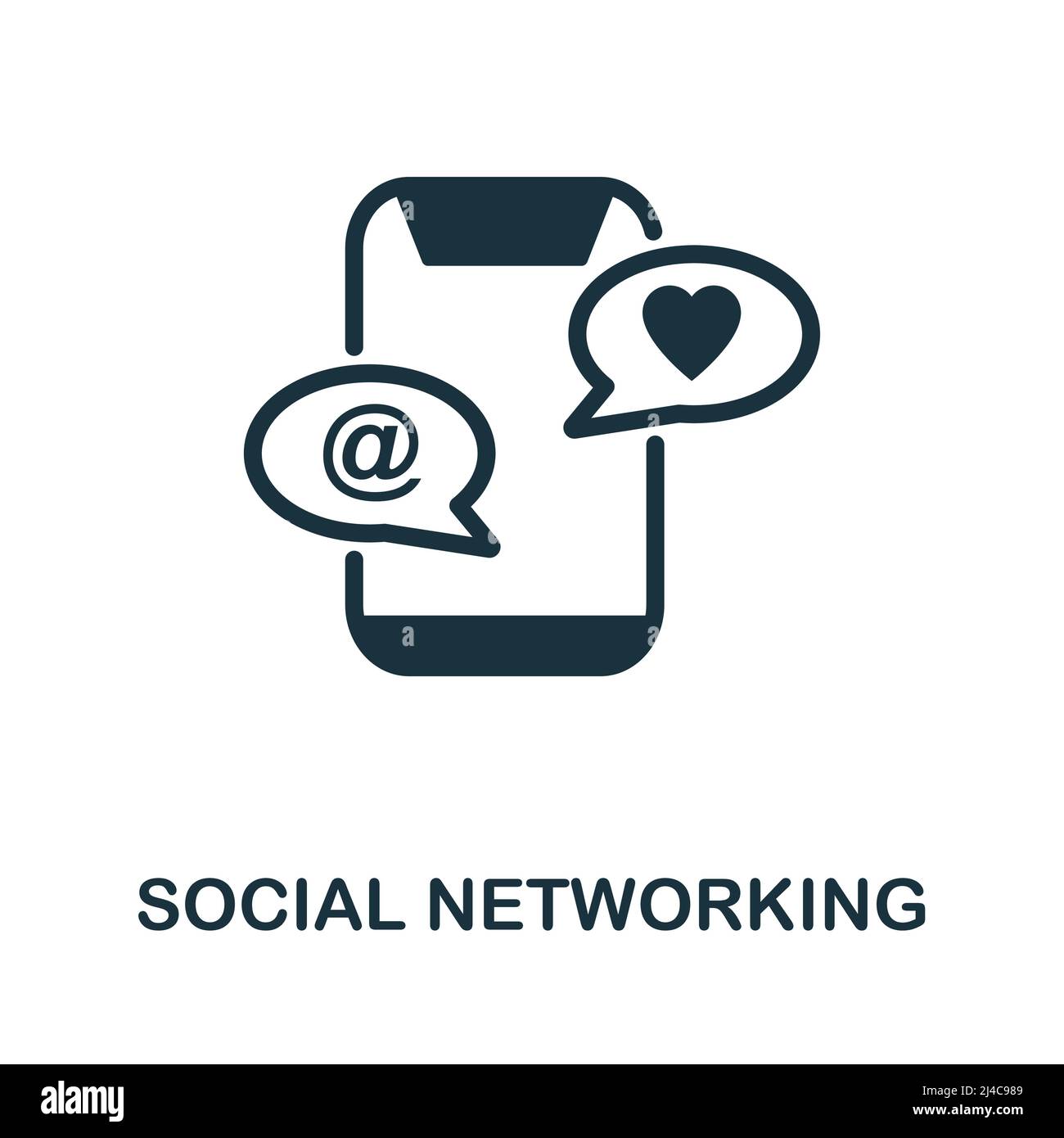 Social Networking flat icon. Simple colors elements from networking ...