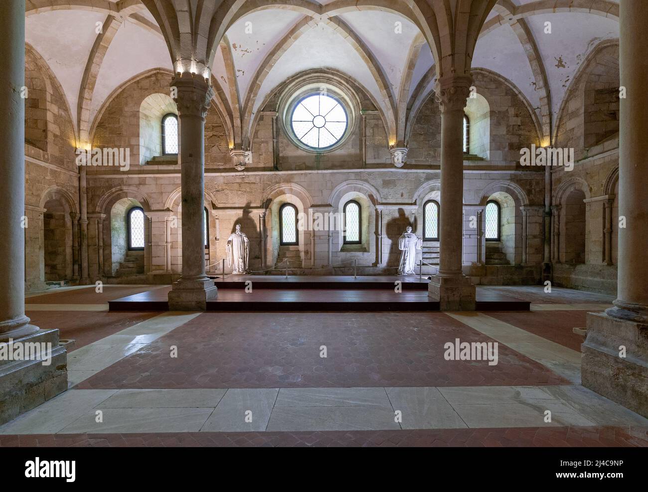 Alcobaca, Portugal - 7 April, 2022: interior view of the refectory in ...