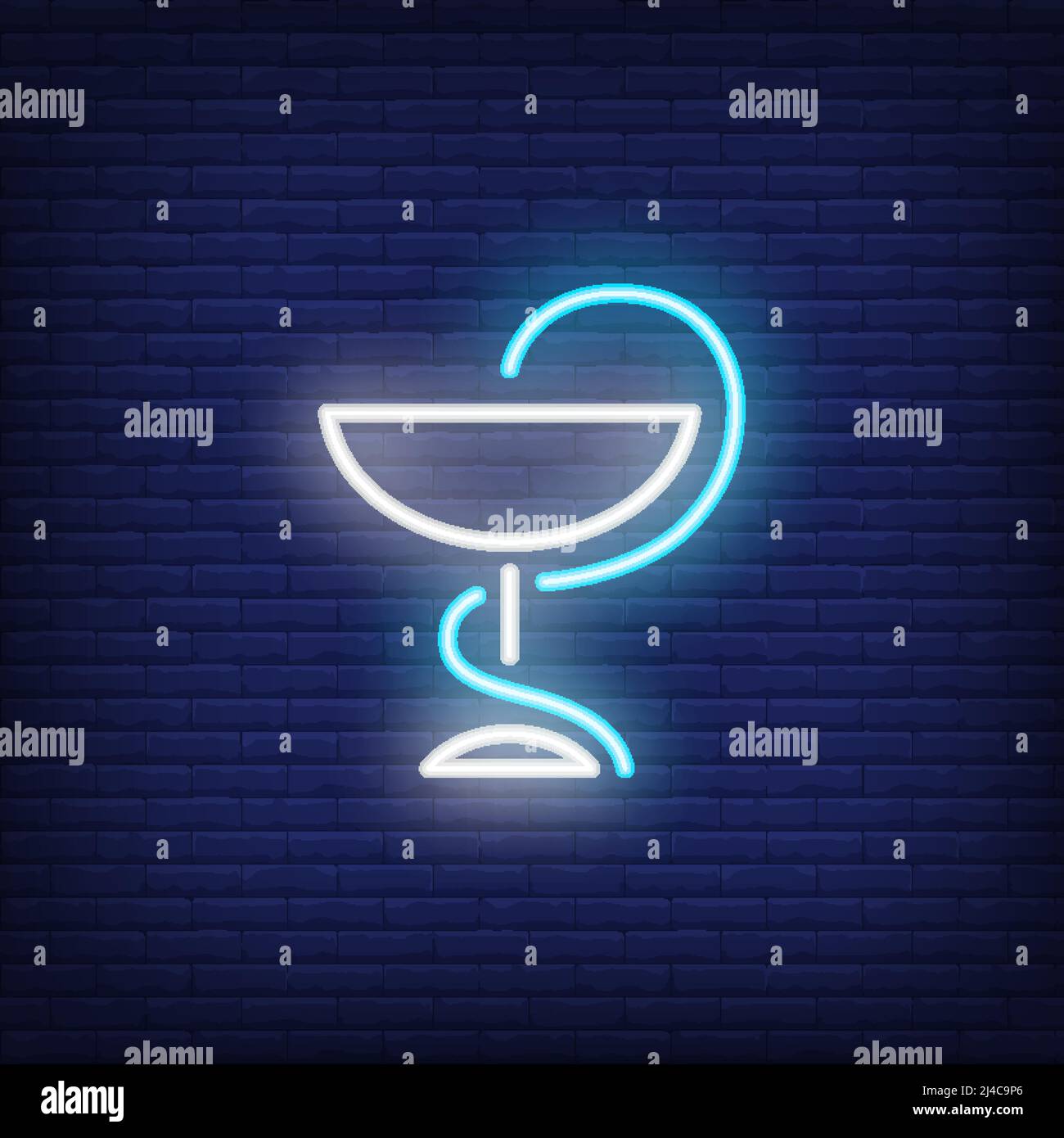 Snake and bowl pharmacy symbol neon sign. Medicine and healthcare ...