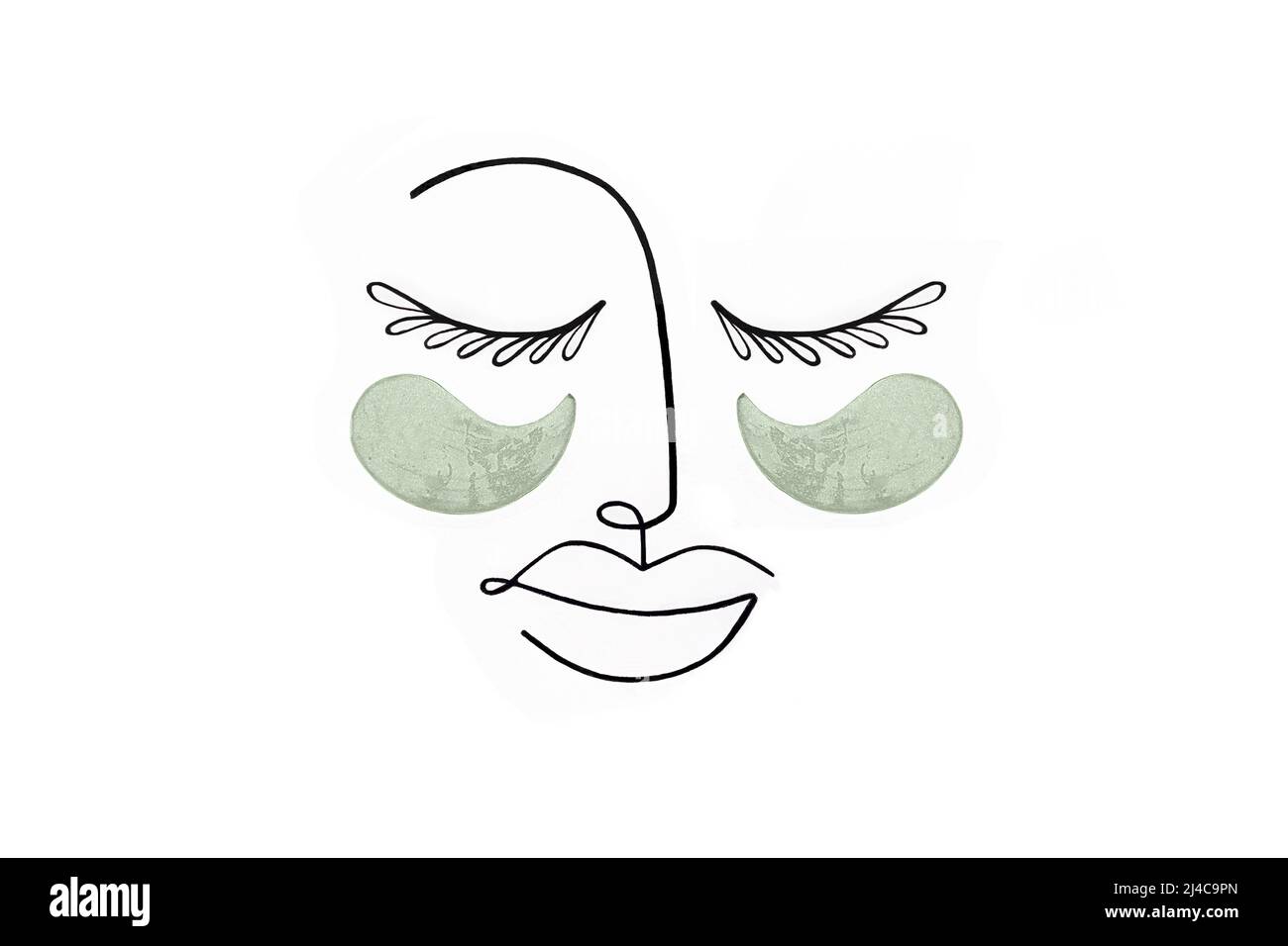 Female face eye patches Cut Out Stock Images & Pictures - Alamy